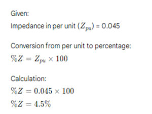 Percentage Impedance Of Transformer & Its Calculation - EEE AtoZ